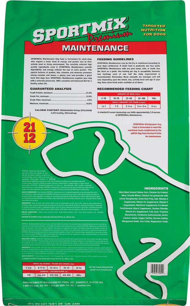 SPORTMiX Premium Adult Maintenance Dry Dog Food - Greer, SC - Blue ...